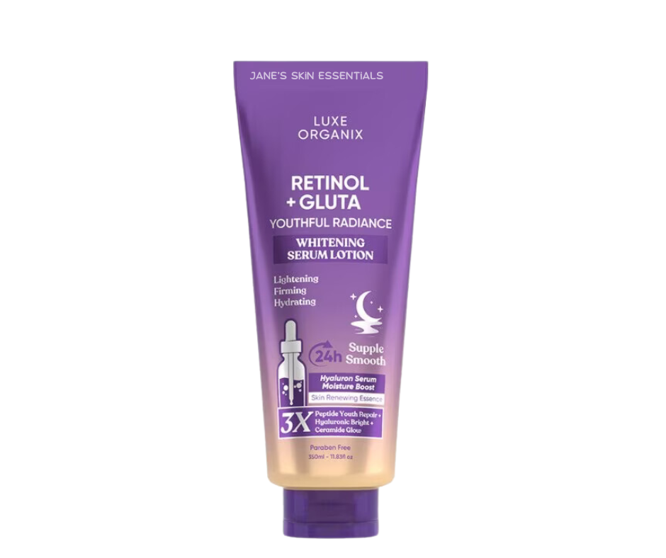 LUXE ORGANIX Retinol + Gluta Whitening Serum Lotion 350ml ( Purple ...